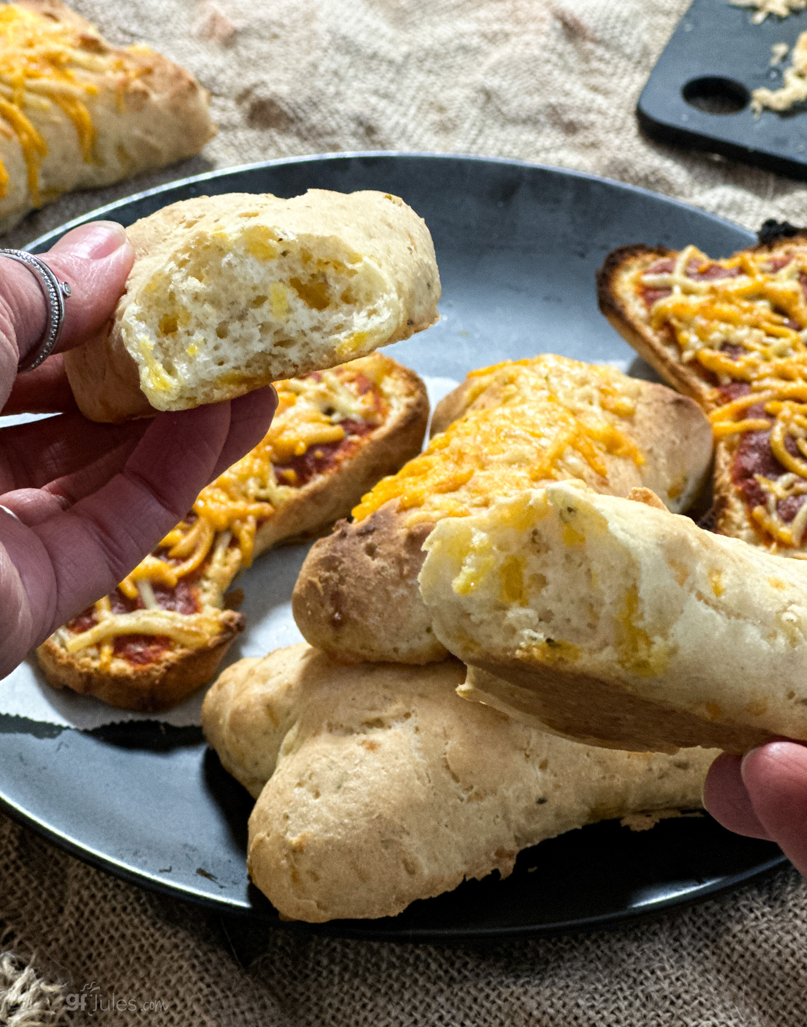 Gluten Free Cheesy Pizza Bread Stick Bones for Halloween |gfJules