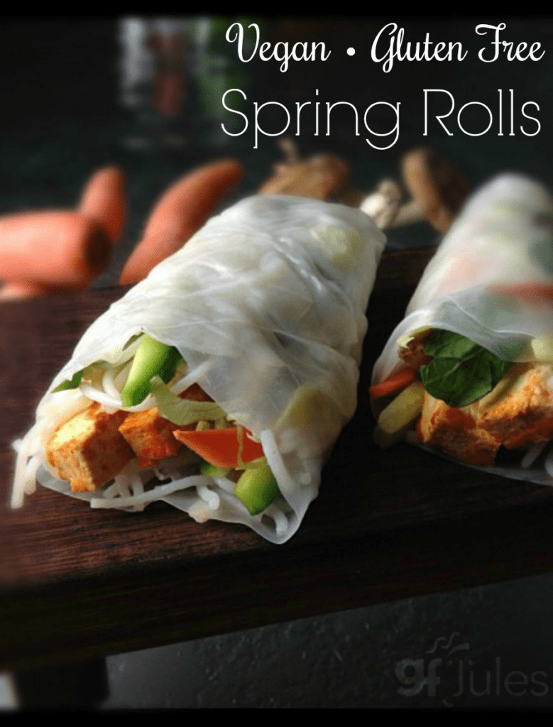 Vegan Gluten Free Spring Rolls - crunchy & irresistible! - gfJules.com