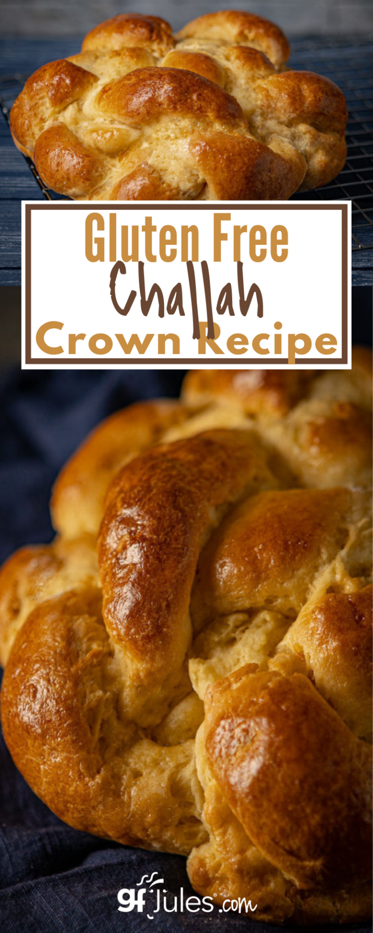 Gluten Free Challah Crown recipe using gfJules #1-rated GF flour!