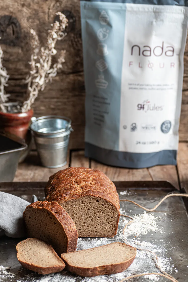 Grain Free Sandwich Bread Recipe - made with gfJules Nada Flour